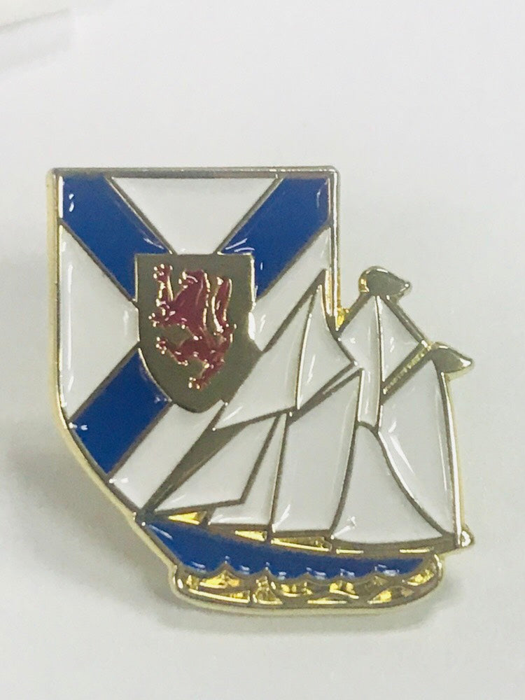 Bluenose/NS Shield Lapel Pin – Nova Scotia Gift Bank