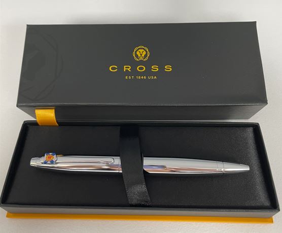 Cross Pen, Chrome with Shield of Arms – Nova Scotia Gift Bank